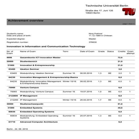 Transcript_TUB | PDF