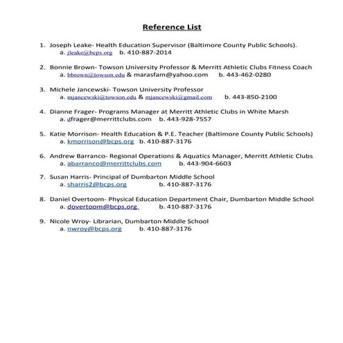 Reference List | PDF