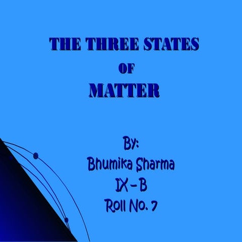 The three states of matter | PPT | Free Download