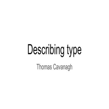 Describing type | PPTX