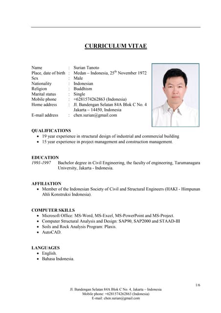 Felix jr g framil cv sr archl engr last ae | PDF