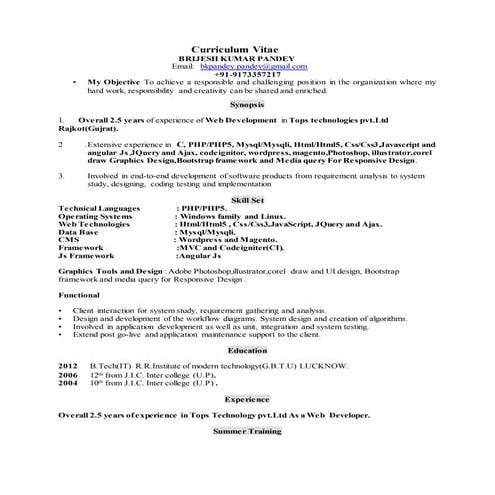 Brijesh_CV(1) | DOCX