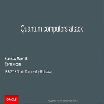 Quantum computers attack | PPT