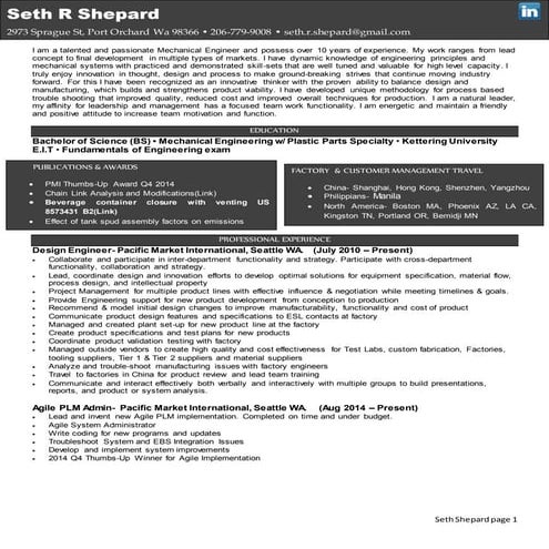 Seth Shepard presentations