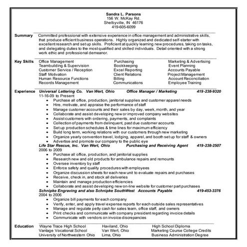 Sandy's Resume | DOCX