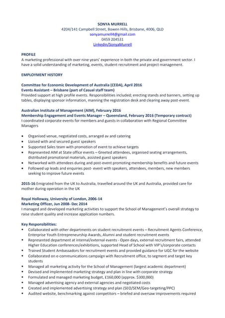 CharleneDavidson CV | PDF