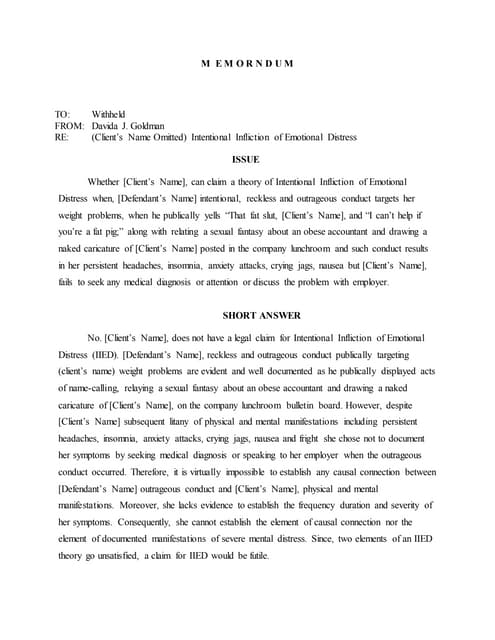 Objective memo | DOC