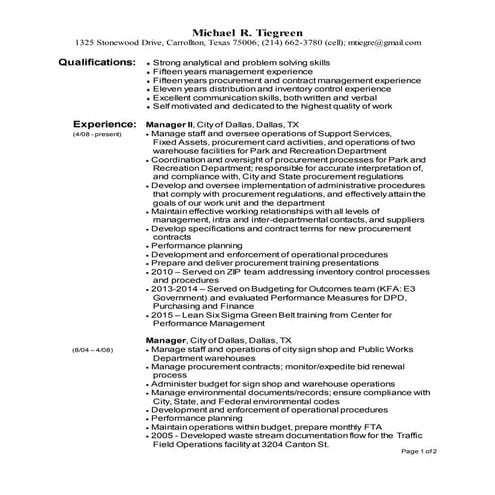 Resume 6-12-16 | PDF
