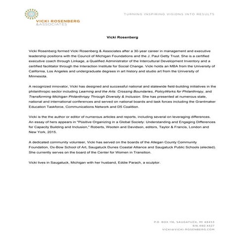 V Rosenberg Bio | PDF