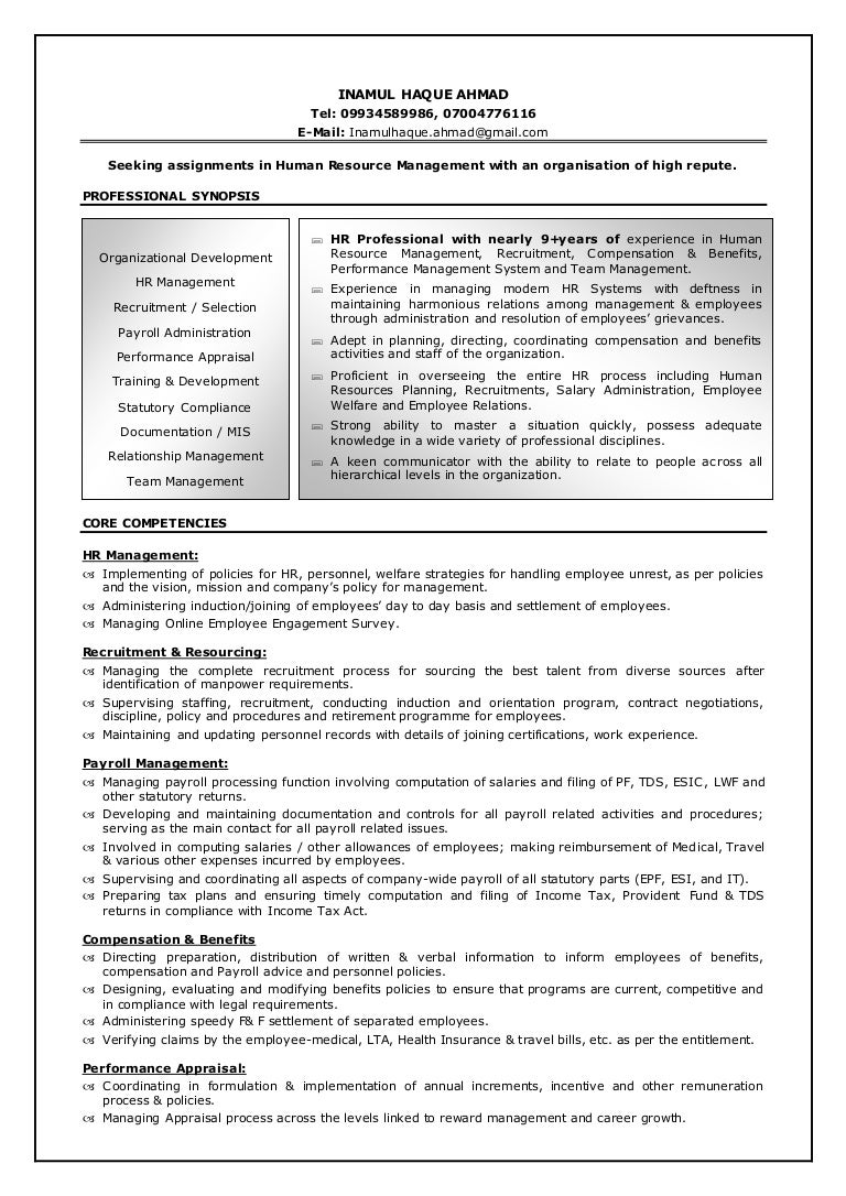Inamul Haque Resume