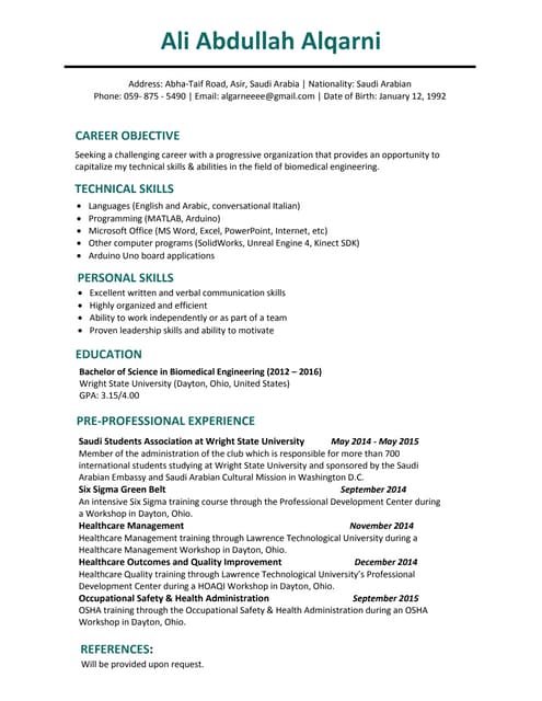 Mustafa Al-Turk CV | PDF