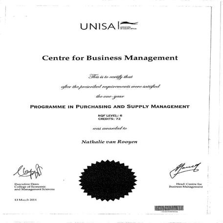 Certificate in SCM | PDF