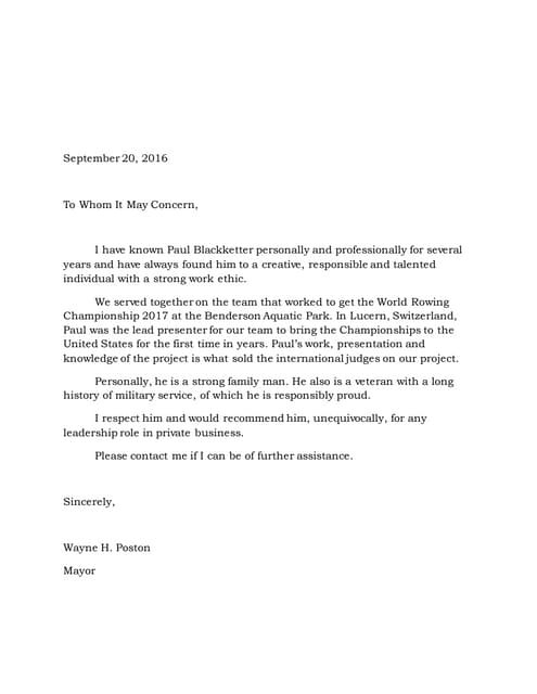 Randy Benderson Rec letter | PDF