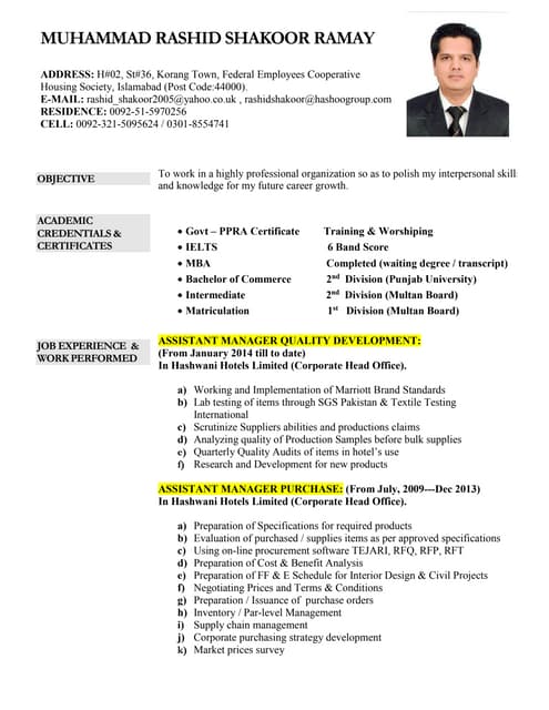 Shamim CV | PDF