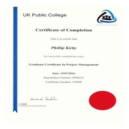 Graduate Certificate in Project Management | PDF
