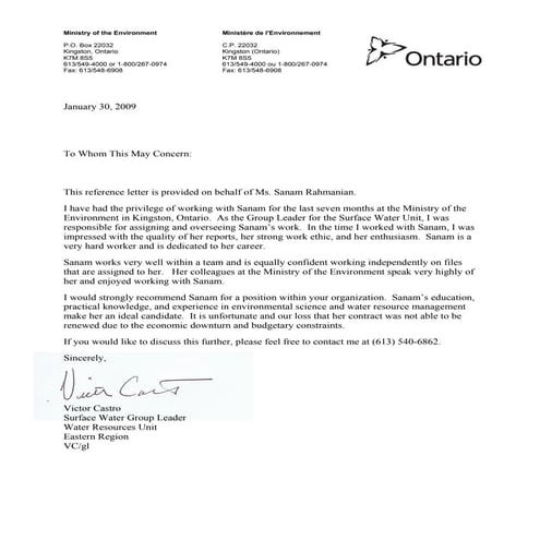 Letter of reference 1 (MOE) | PDF