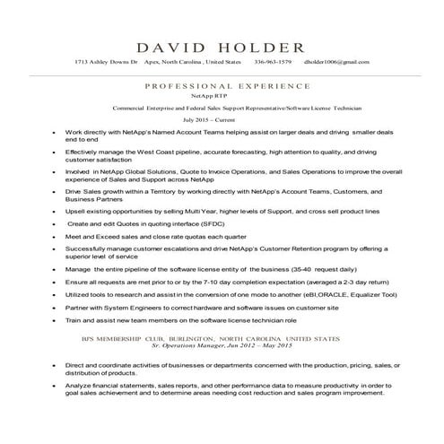 David Holder Resume 2016 | DOCX