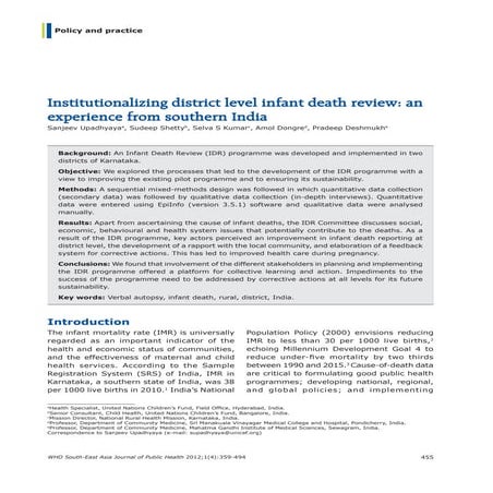 IDR Paper SEA JOPH | PDF