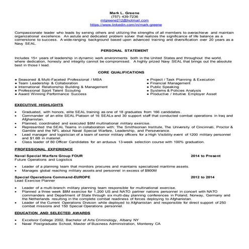 Mark Greene Resume | DOCX