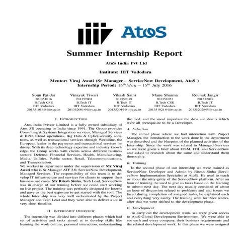 Summer_Internship_Report | PDF