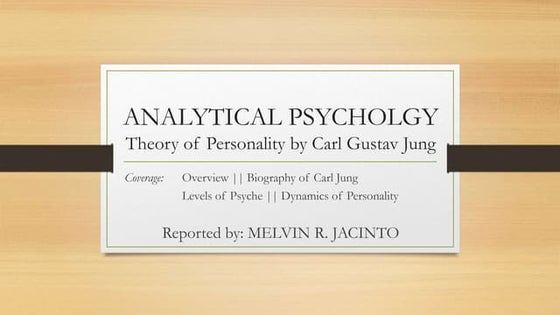 Carl Jung Theory of Personality | PPTX | Science