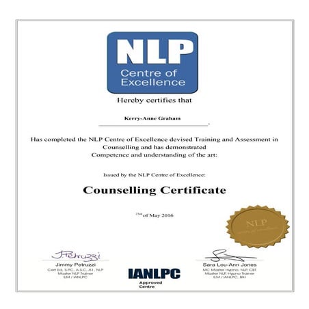 Counselling Certificate | PDF