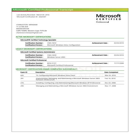 Microsoft Learning Transcript.PDF