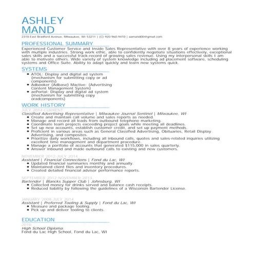Ashley Mand Resume | PDF