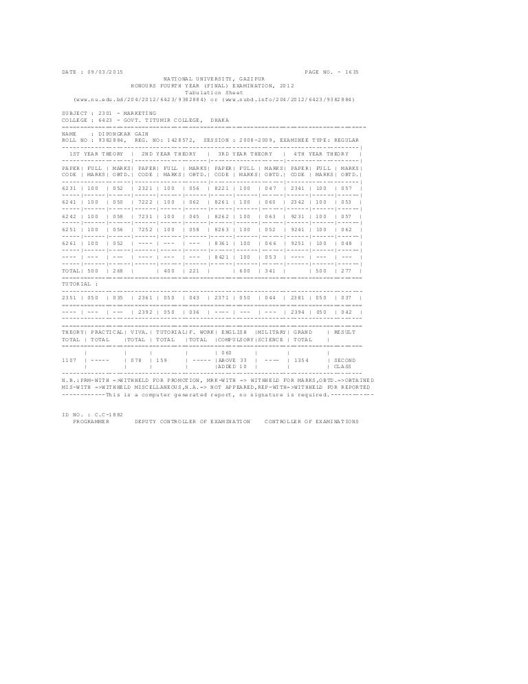 Tabulation Sheet tabulation-sheet