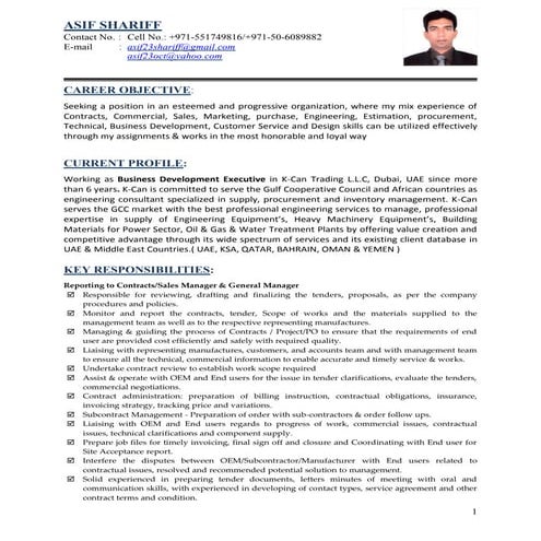 asif resume July 2016. | PDF