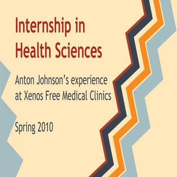 Health Sciences Internship Presentation | PPT