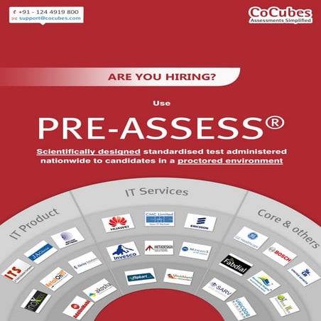 PreAssess_Brochure_CoCubes | PDF