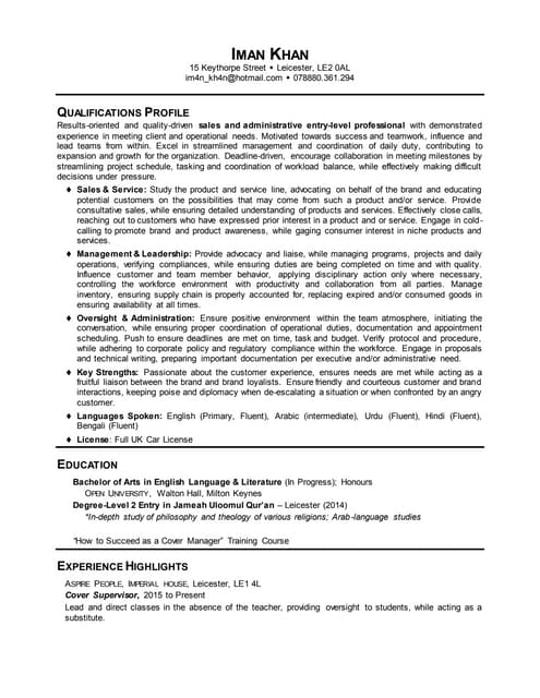 Resume 2 | PDF