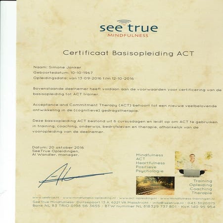 Certificaat ACT | PDF