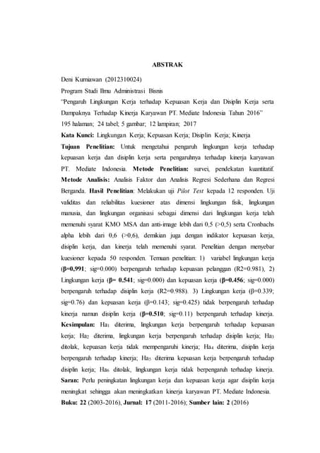 Contoh Abstrak Skripsi Kuantitatif - Riset Contoh Abstrak Skripsi Kuantitatif - Riset
