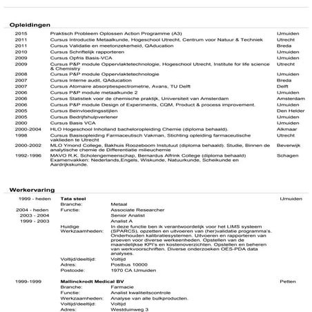 Curriculum vitae GC van Lang 2 | PDF