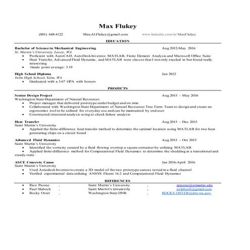 Max Flukey - Resume | DOCX