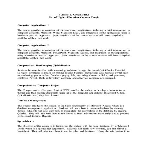 Course Descriptions | PDF