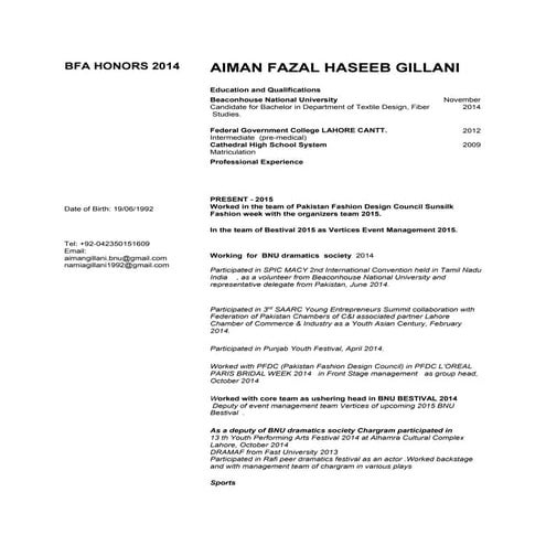 CV of ARJAMA | DOCX
