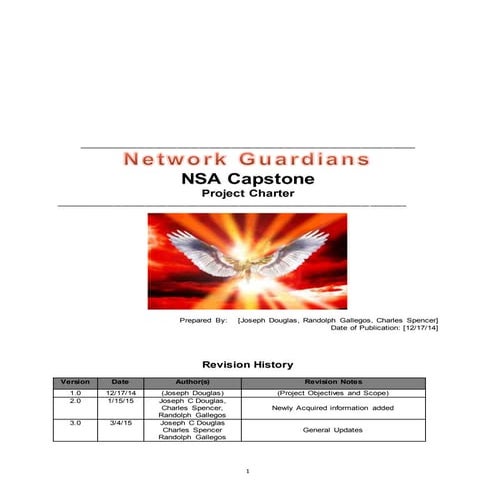 Network Guardians Project Charter Final Ver. | DOCX
