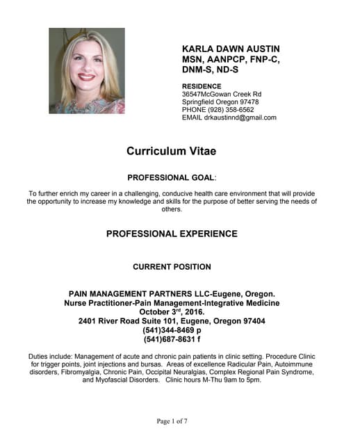 Curriculum vitae 2016 LAST | PDF