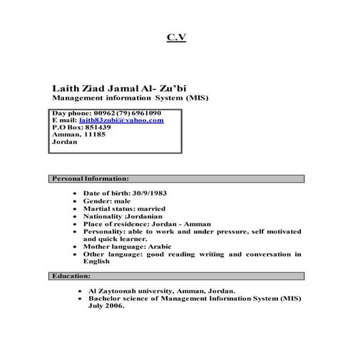 laith c.v | DOCX