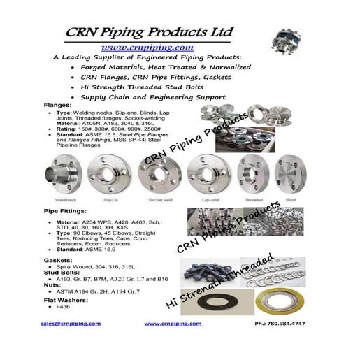 CRN Piping Products Ltd | PDF