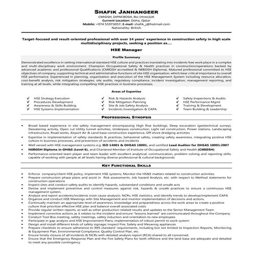 Elliot Oppenheimer Resume 2016 | DOC