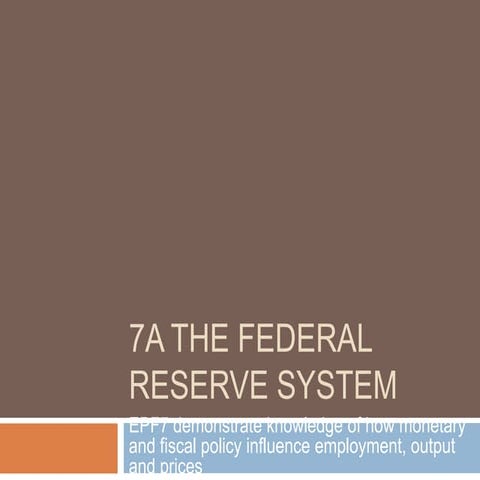Federal reserve bank | PPTX