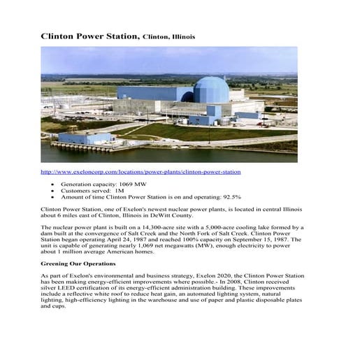 Clinton Power Station | PDF