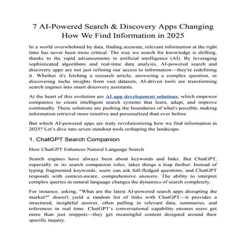 7 AI-Powered Search & Discovery Apps Changing How We Find Information ...