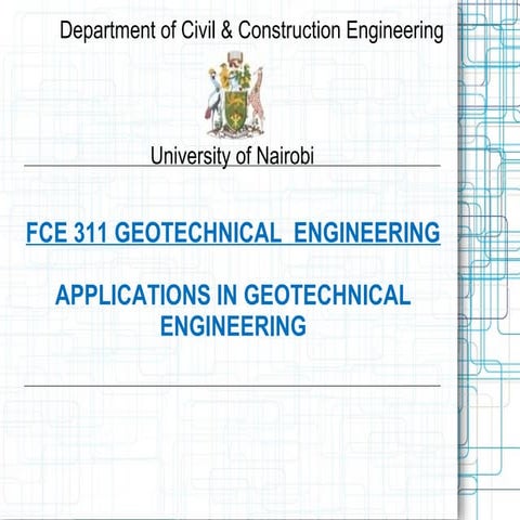 7 applications in geotechnical engineering | PPT
