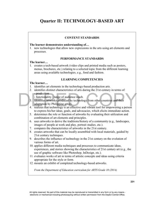 Grade 10- -Arts Quarter2 Lesson1 Technology based-arts pptx | PPTX