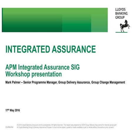 Integrated Assurance, 17 May 2016 | PDF